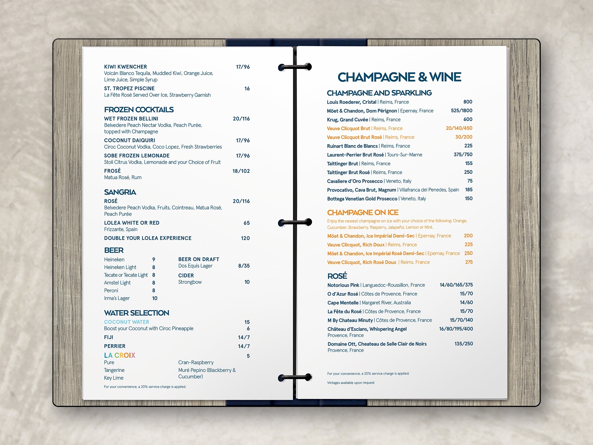 Formal Menu Cover (#0096) - Cleveland Menu Printing