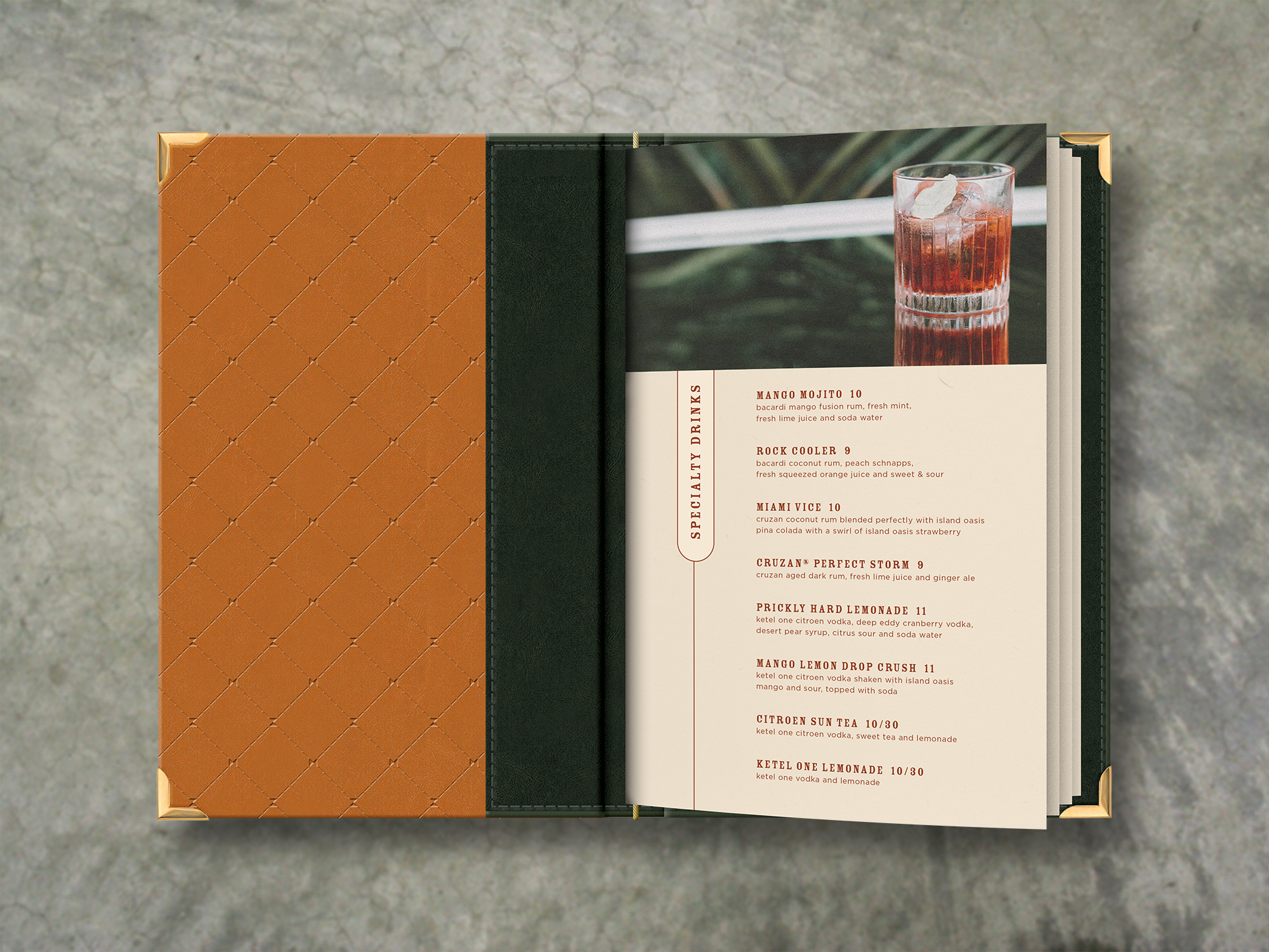 Formal Menu Cover (#0226) - Cleveland Menu Printing