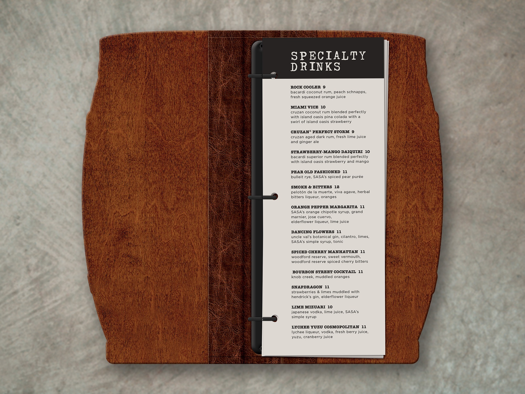 Formal Menu Cover (#0235) - Cleveland Menu Printing